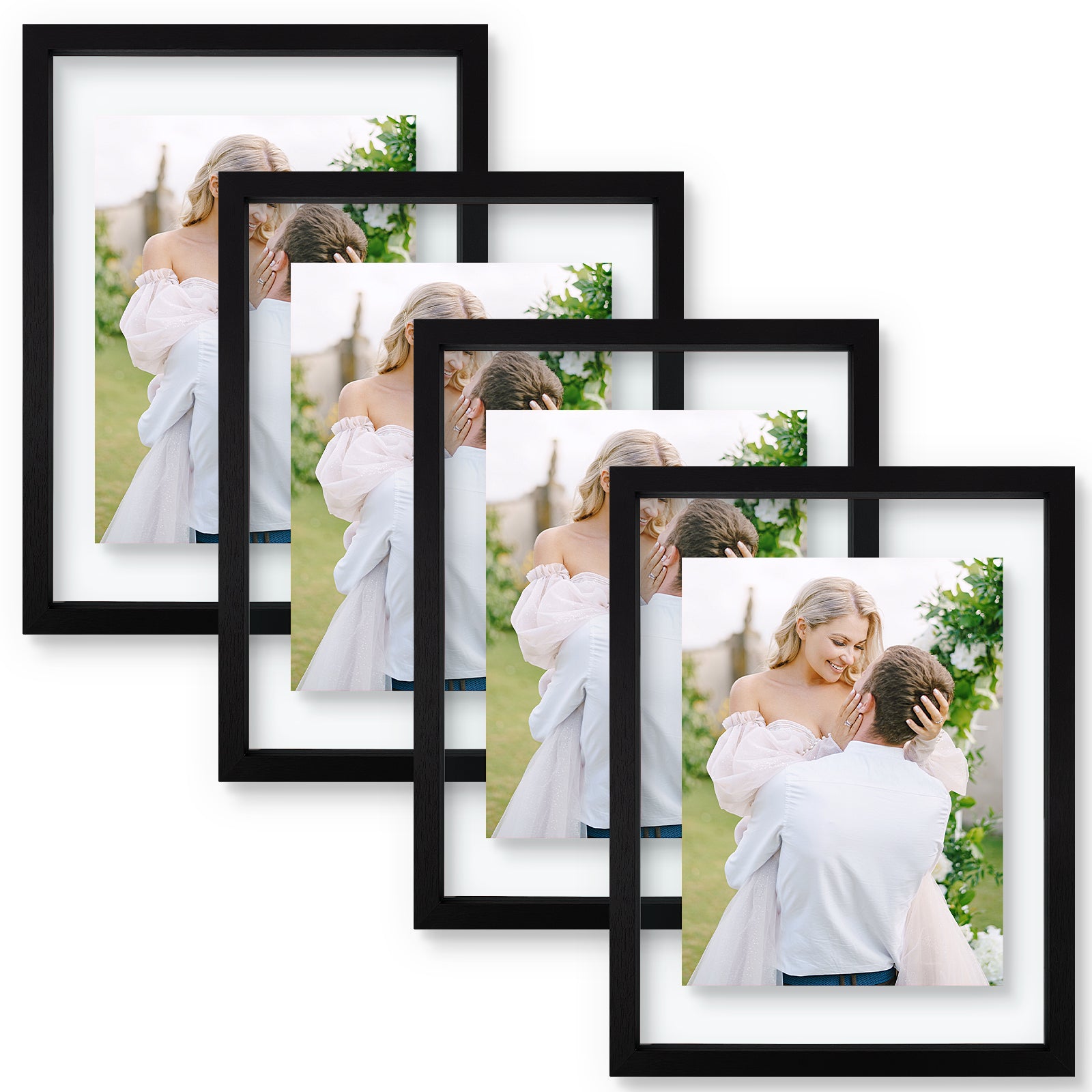 12x16 Floating Picture Frame ¨C Solid Wood with Real Glass | Frametory
